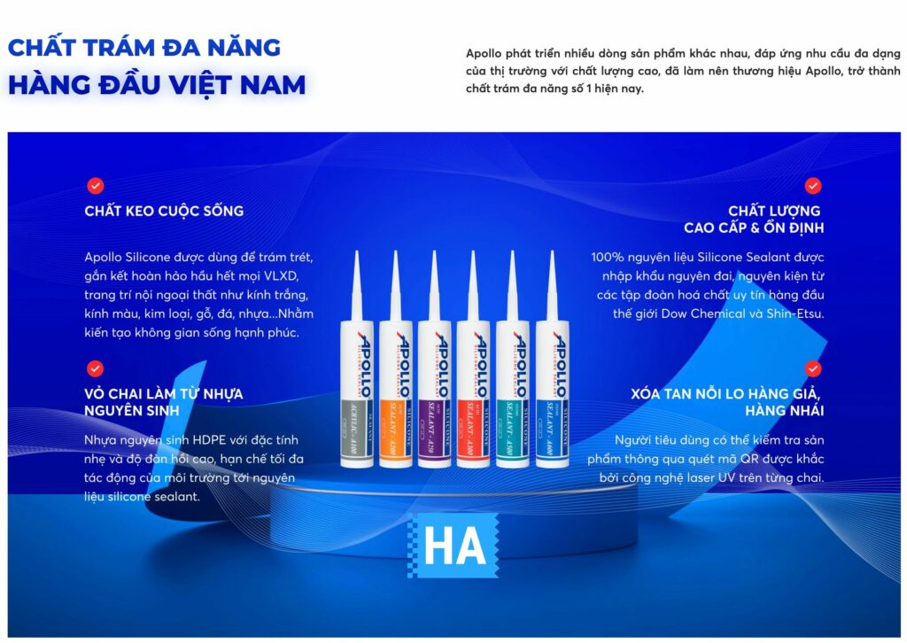 Keo Apollo Silicon A500 - Đen - Băng Keo Hải Âu